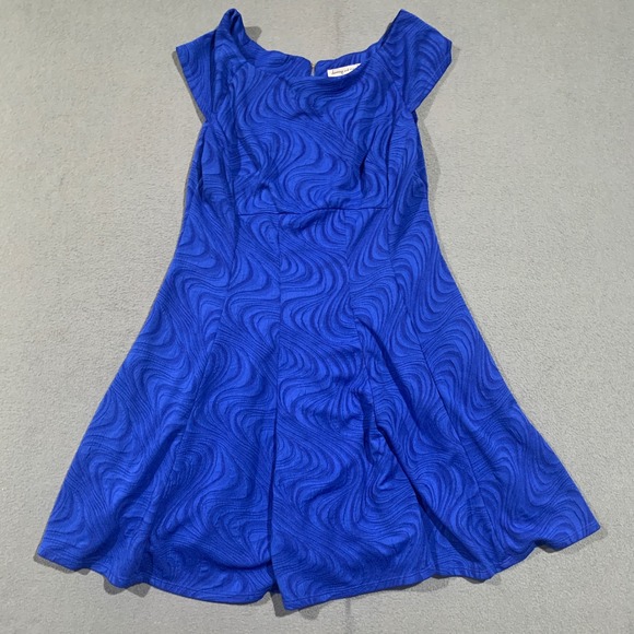 Danny & Nicole | Dresses | Danny And Nicole Cobalt Blue Textured Swirl ...